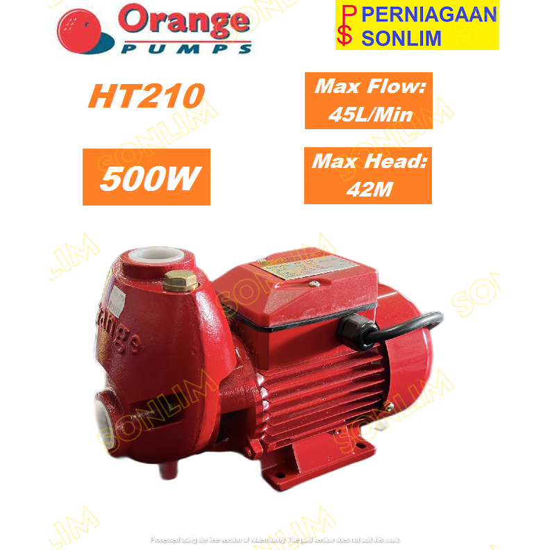 ORANGE PUMPS HT210 CENTRIFUGAL WATER PUMP | Shopee Malaysia