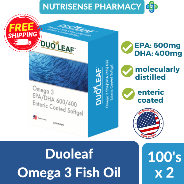 [FREE SHIPPING] Duoleaf High Strength Omega Fish Oil 600/400 Softgels ...