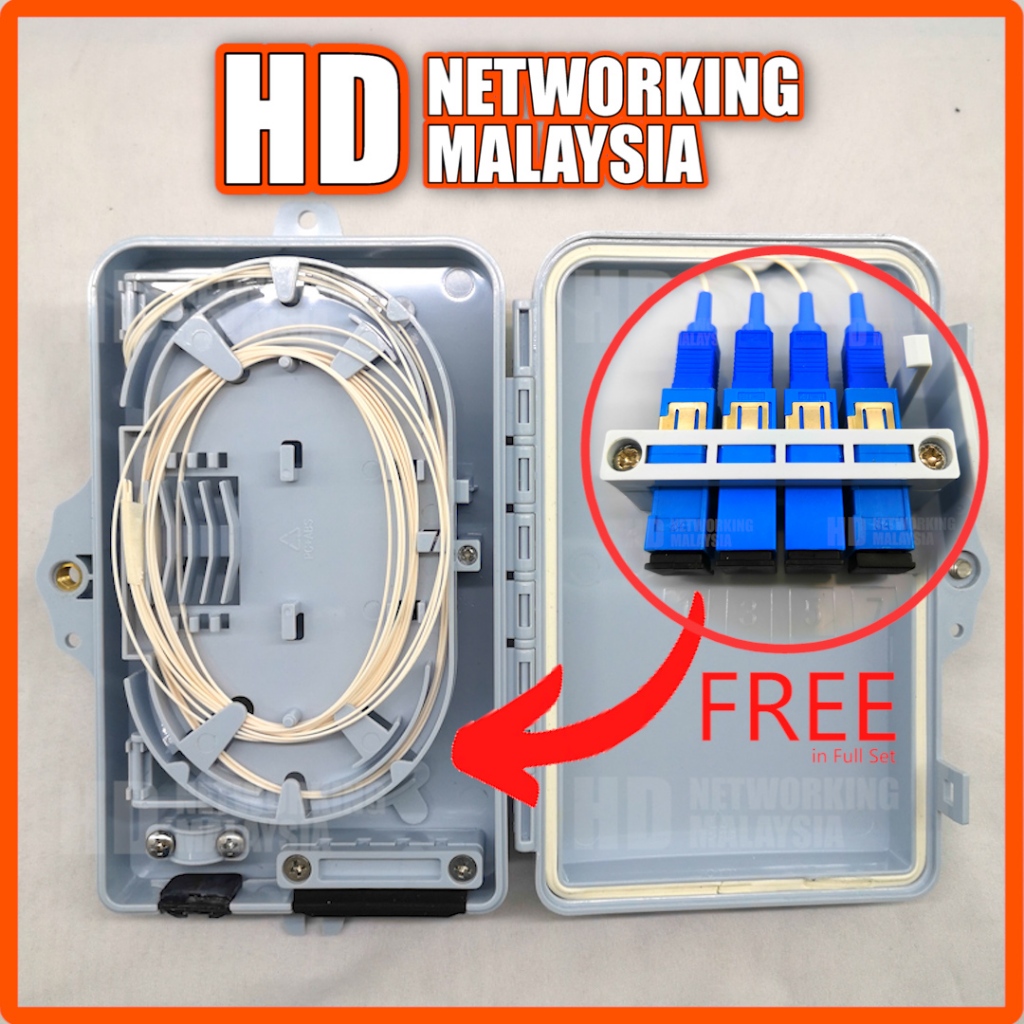 【Termination Box】Full Set 1/2/3/4 Port FTB Fiber Optic Outdoor Waterproof Box | Shopee Malaysia