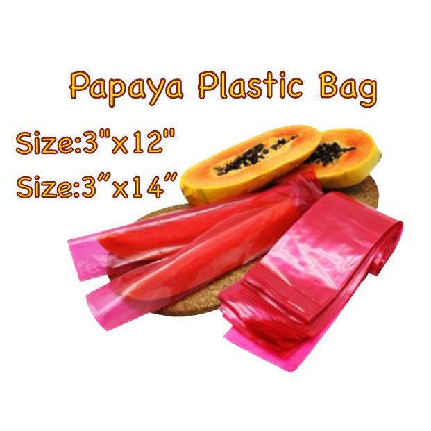 [ 3"x 12"] & [ 3"x 14"] Papaya Plastic Bag / Plastic Buah Betik / PE ...