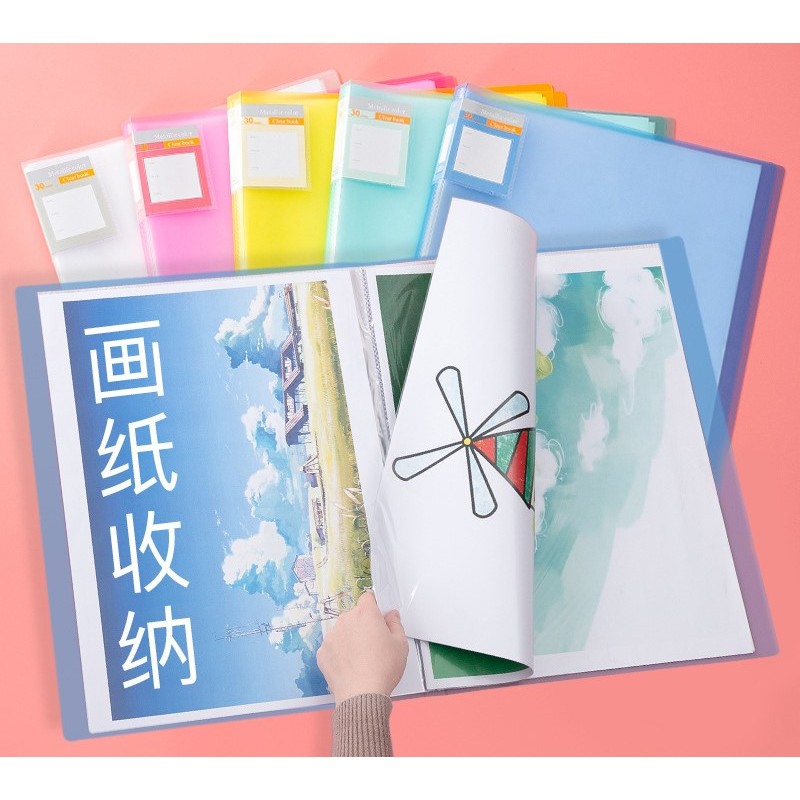 Portfolio A3 File 30 Pockets Clear File Folder Art Folder A3 | Shopee ...