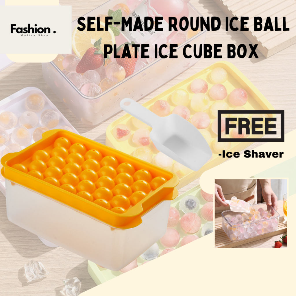 【Fashion OS】Ice Ball Tray Ice Grid Spherical Self-Made Round Ice Ball ...