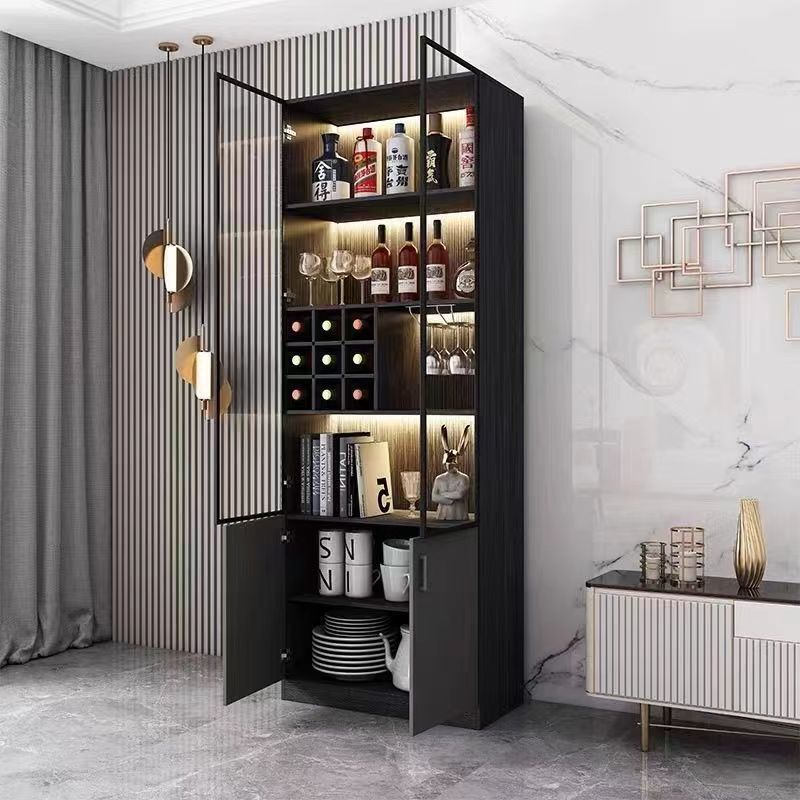 Glass door wine cabinet wine rack home living room sideboard wall ...