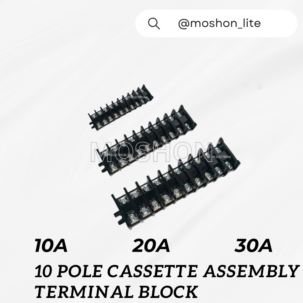 10A 20A 30A - 10 Pole Cassette Assembly Terminal Block | Shopee Malaysia