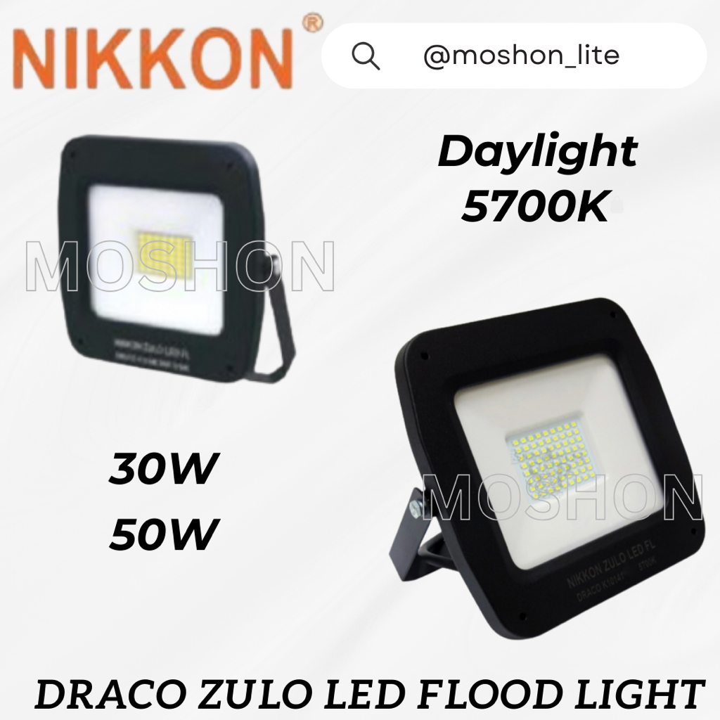 NIKKON DRACO ZULO 30W 50W LED Floodlight - Daylight 5700K | Shopee Malaysia