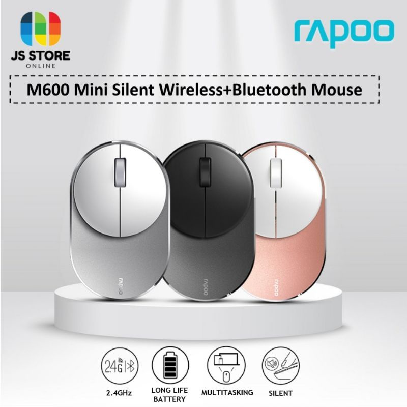 Rapoo M600 Mini Silent Multi-Mode Wireless & Bluetooth Mouse [READY ...
