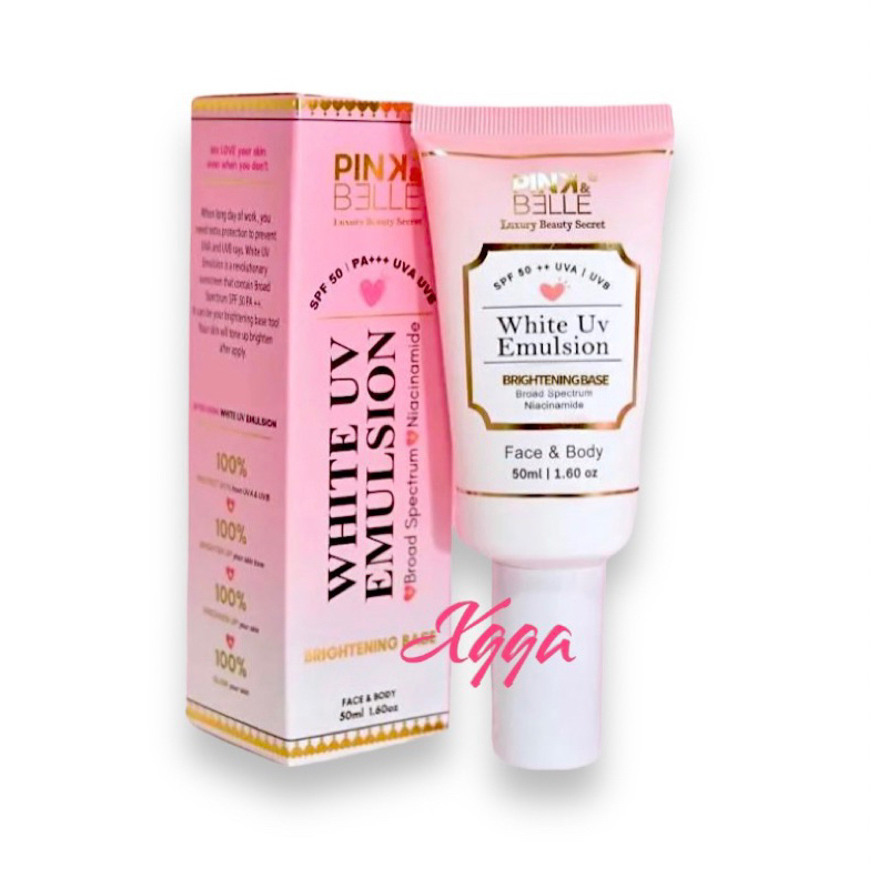 PINK & BELLE white uv emulsion face and body brightening lotion ...