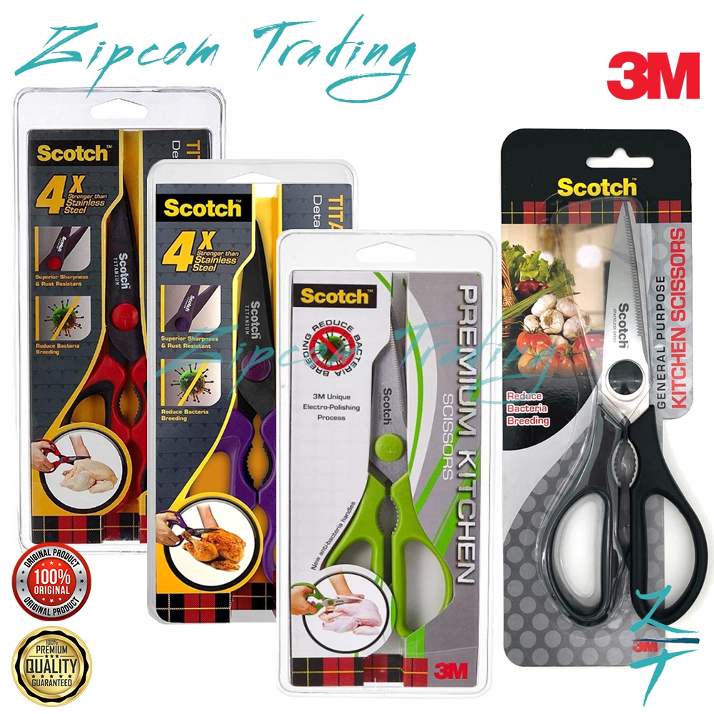 3M Scotch HKS38 Premium Kitchen Stainless Steel Scissor Chicken/Anti ...