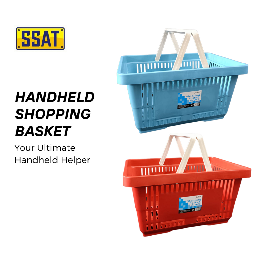 SSAT Plastic Shopping Basket with Handle / Picnic Basket / Storage ...