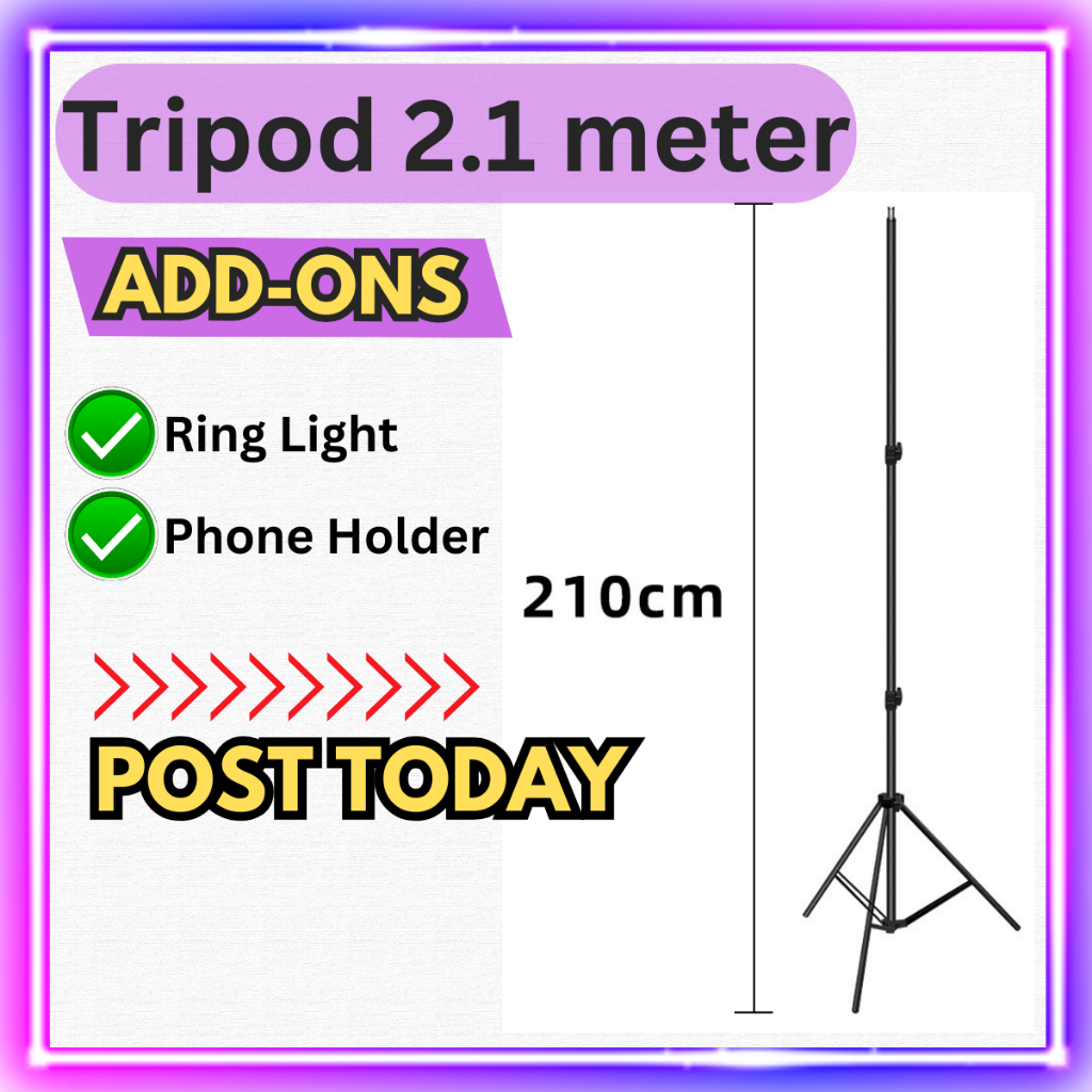 2.1 METER SELFIE STAND/RING LIGHT STAND/PHONE STAND | Shopee Malaysia
