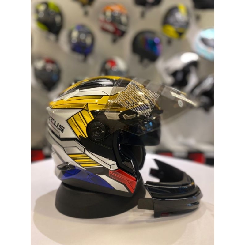 helmet zeus gundam putih dan merah zs-613 | Shopee Malaysia