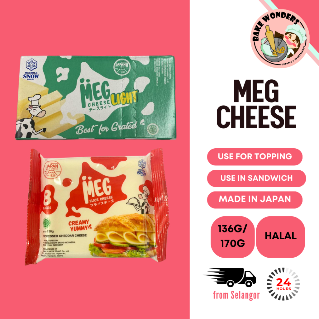 Meg Cheddar Cheese Light/Cheese Slice/Proceseed Cheese/Keju Cheddar ...