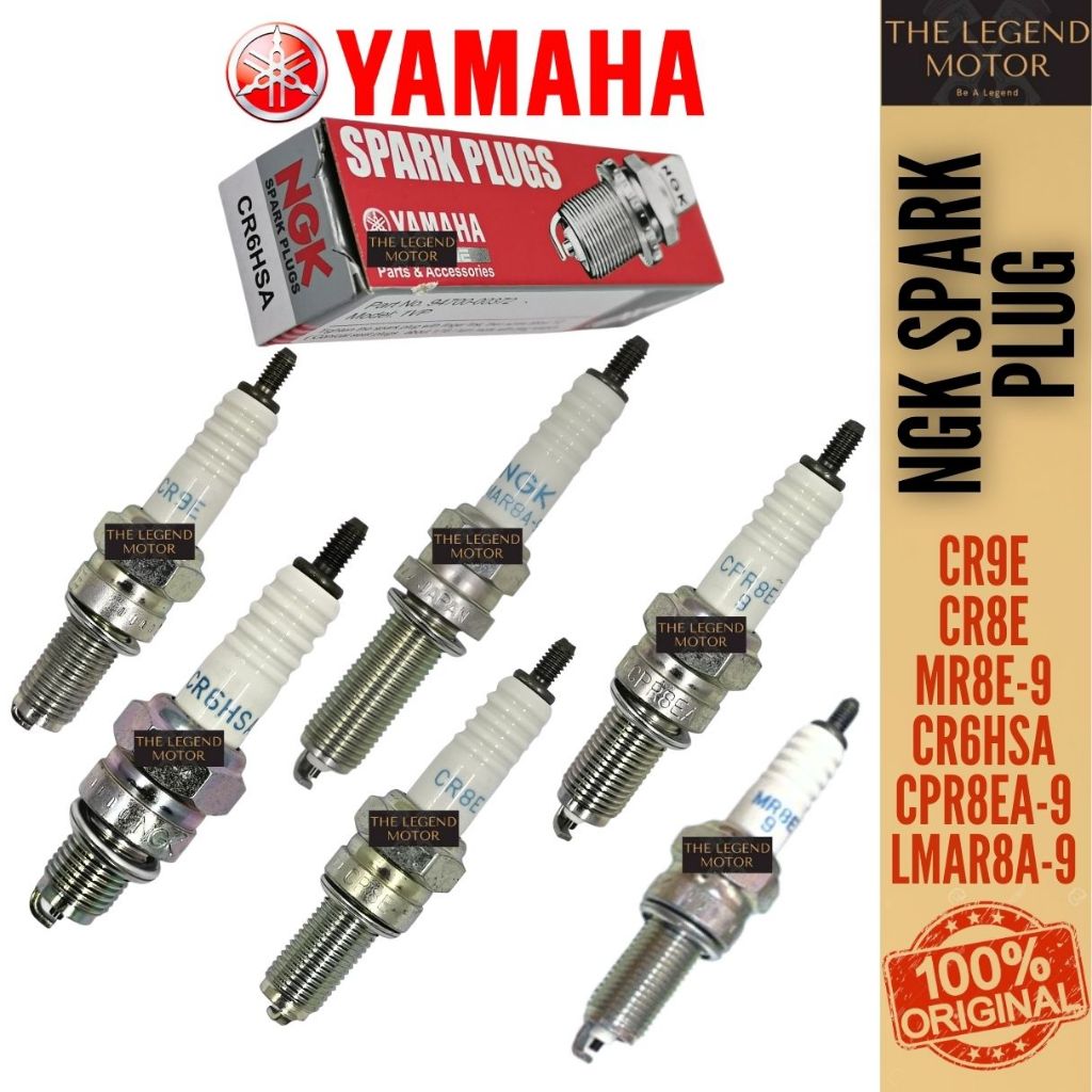 YAMAHA NGK Spark Plug CR8E CR9E CR6HSA CPR8EA-9 LMAR8A-9 MR8E-9 Y15ZR LC135 Y16ZR R15 NVX NMAX ...
