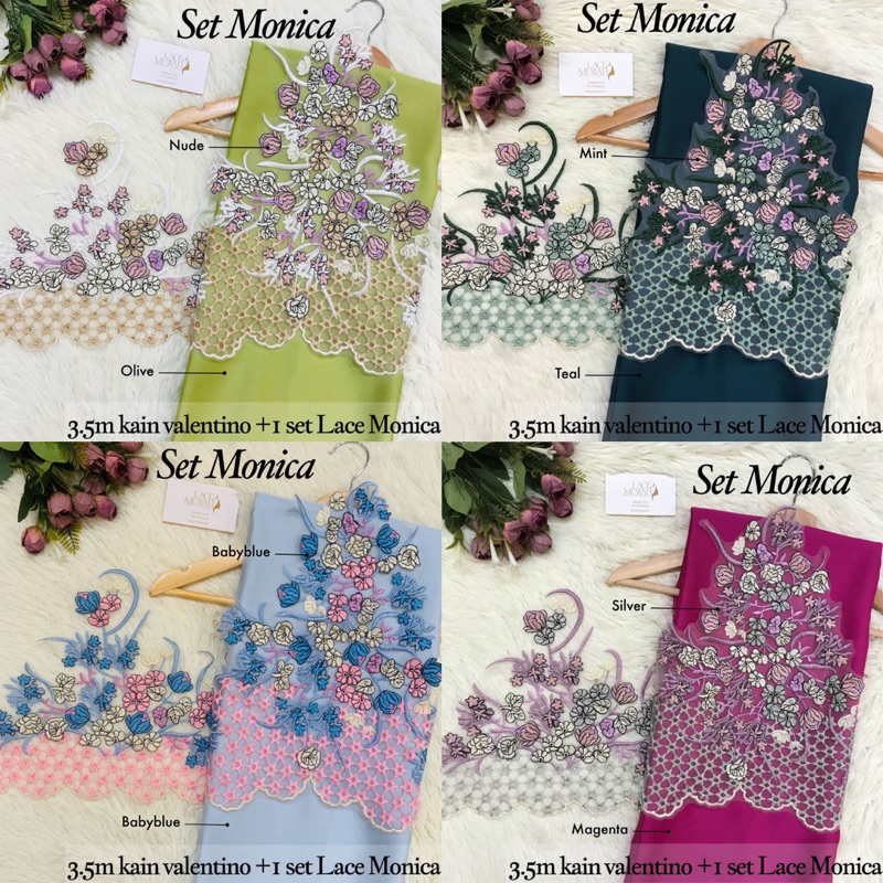 SET KAIN PASANG LACE BORDERLACE /KAIN KOSONG BAJU MELAYU /PATCHWORK ...