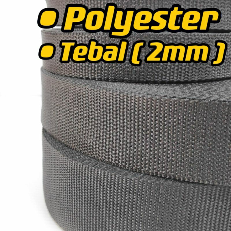 (Hitam / Putih ) Tali Beg Polyester/Cotton/Full Cotton/Polyester Tebal ...