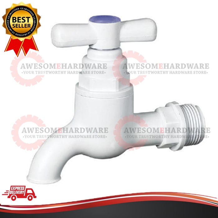 SY 1/2" ECONOMIC PVC WATER TAP PILI AIR PLASTIK PLASTIC | Shopee Malaysia