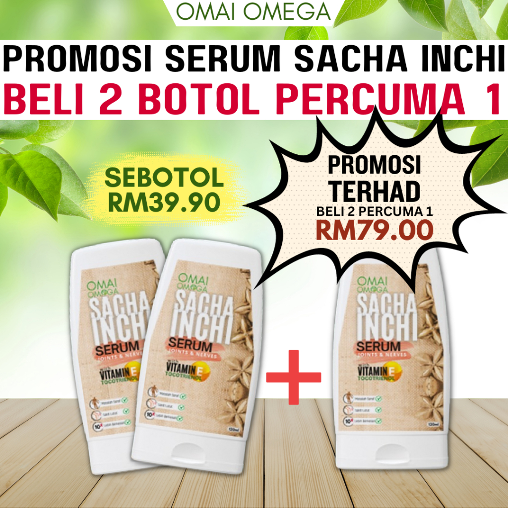 [120ml] SERUM SACHA INCHI (BELI 2 PERCUMA 1) KINI DENGAN SUPER VITAMIN-E | Shopee Malaysia