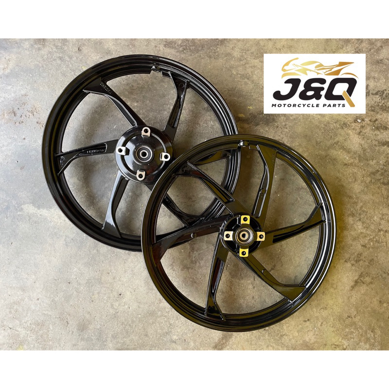 Y125Z Y125ZR LC135 5 SPEED LC135 V8 LC135 FI SPORT RIM ENKEI FULL COP 6 BATANG 6L (BLACK) 1.40/1 ...