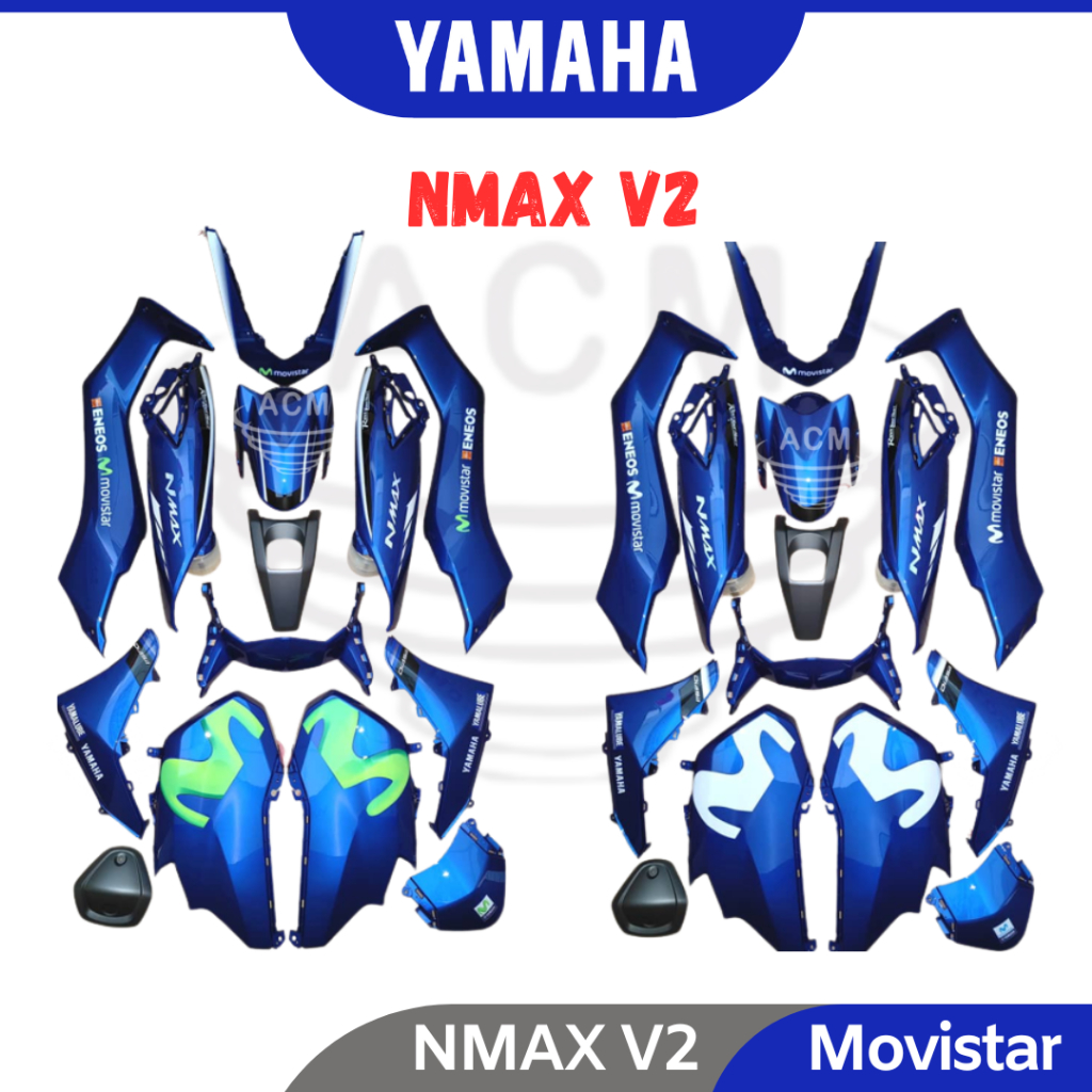YAMAHA NMAX V2 MOVISTAR 2017 2018 Body Cover Set Coverset Movistar ...