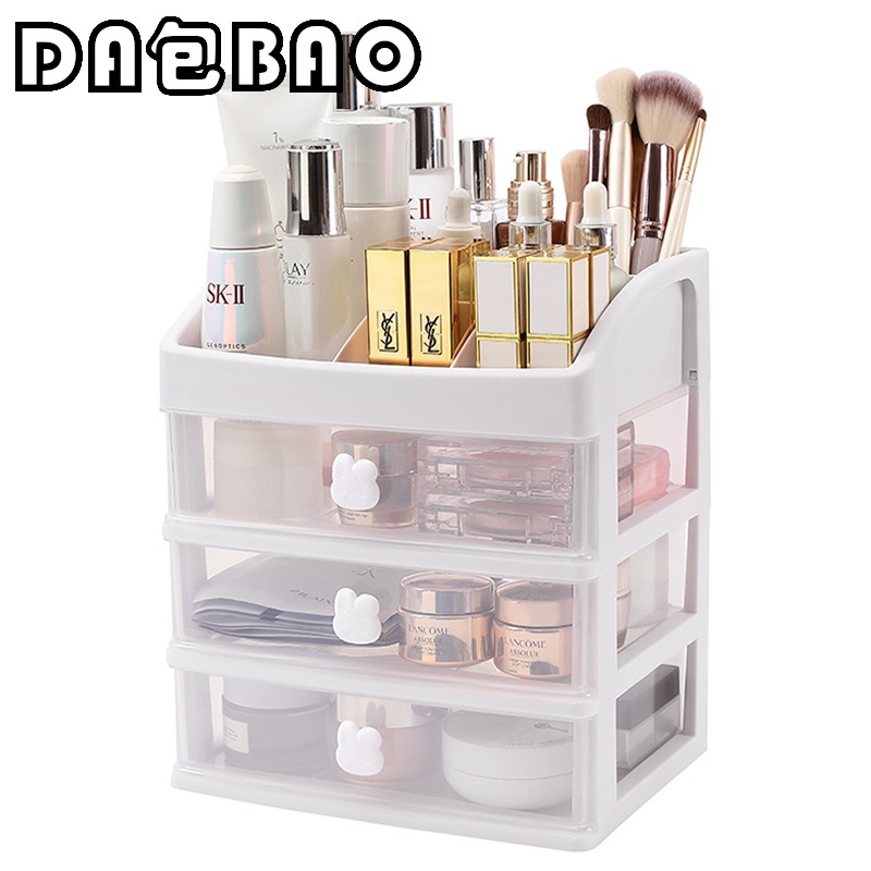 2/3/4 Tier Drawer Storage Organizer Cosmetic Box Makeup Stationary ...
