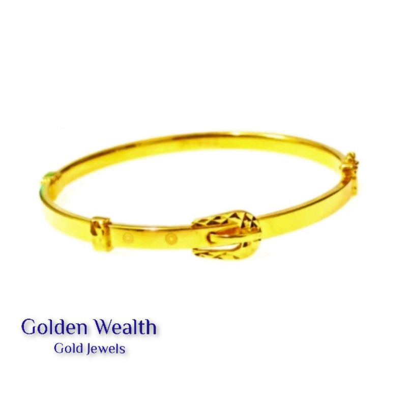 916 Classic Gold Bangle / Gelang Tangan Emas 916 | Shopee Malaysia