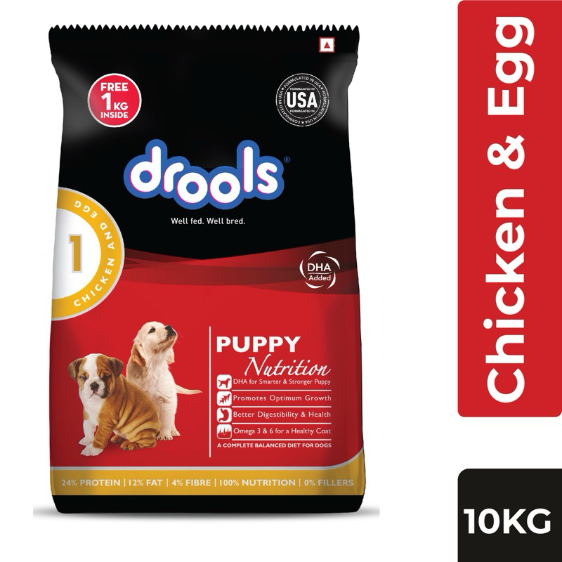 Drools Dog Food Chicken and Egg Puppy 10KG | Shopee Malaysia