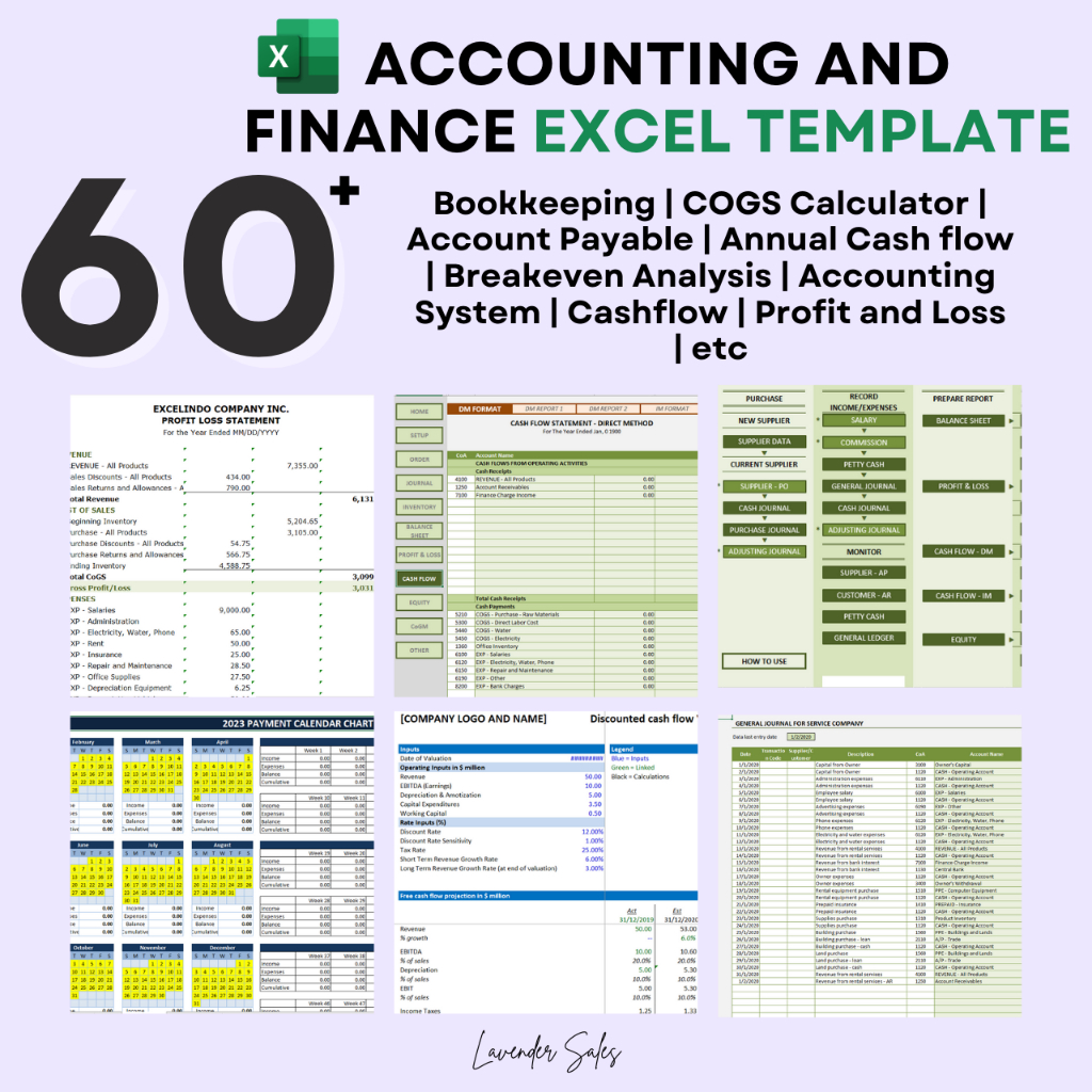 60+ ACCOUNTING AND FINANCE EXCEL TEMPLATE : Cash Flow | Bookkeeping ...