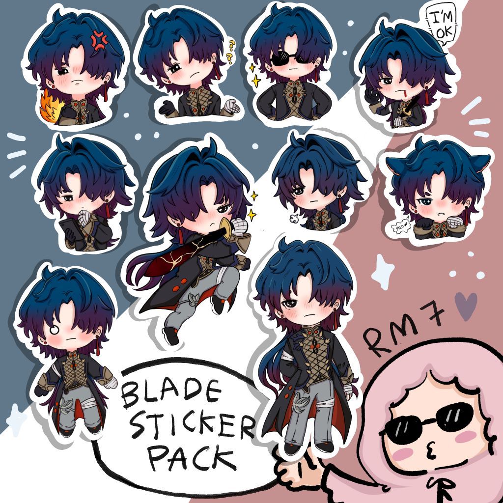 [READY STOCK] Blade Sticker Pack I Honkai Star Rail I ...