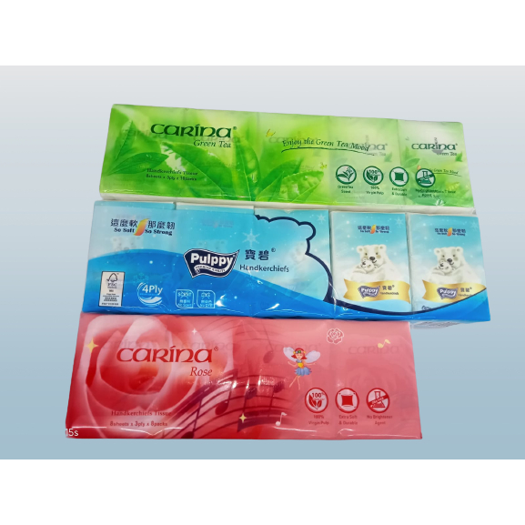 Carina&pulpy Pocket Tissue Handkerchief 3ply 8's (10packs/Tube ...