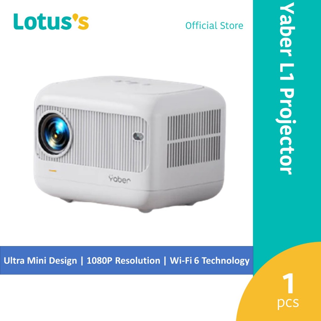 Yaber L1 Mini Home Projector | 250 ANSI Lumens | Smart System | 5W ...
