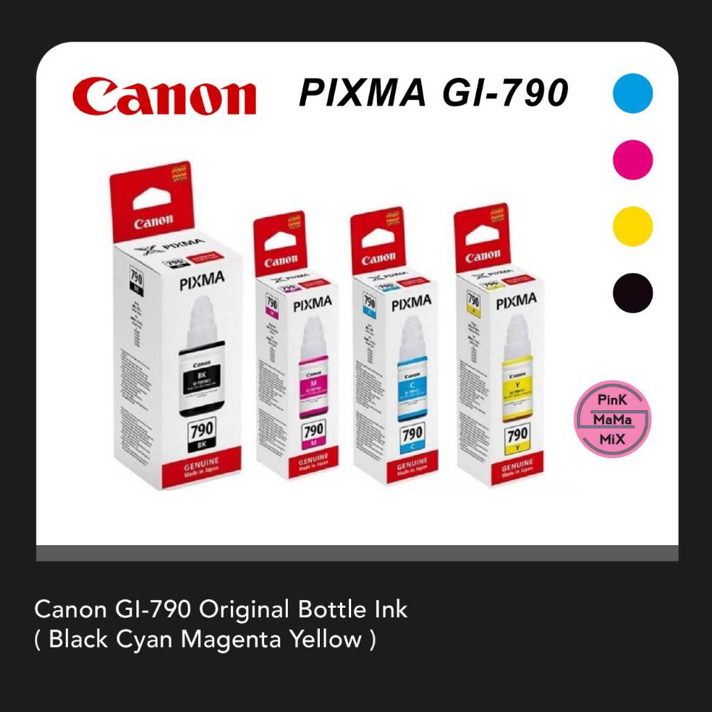 Canon PIXMA GI-790 Refill Ink (CMYK) (1set 4 Bottles) | Shopee Malaysia