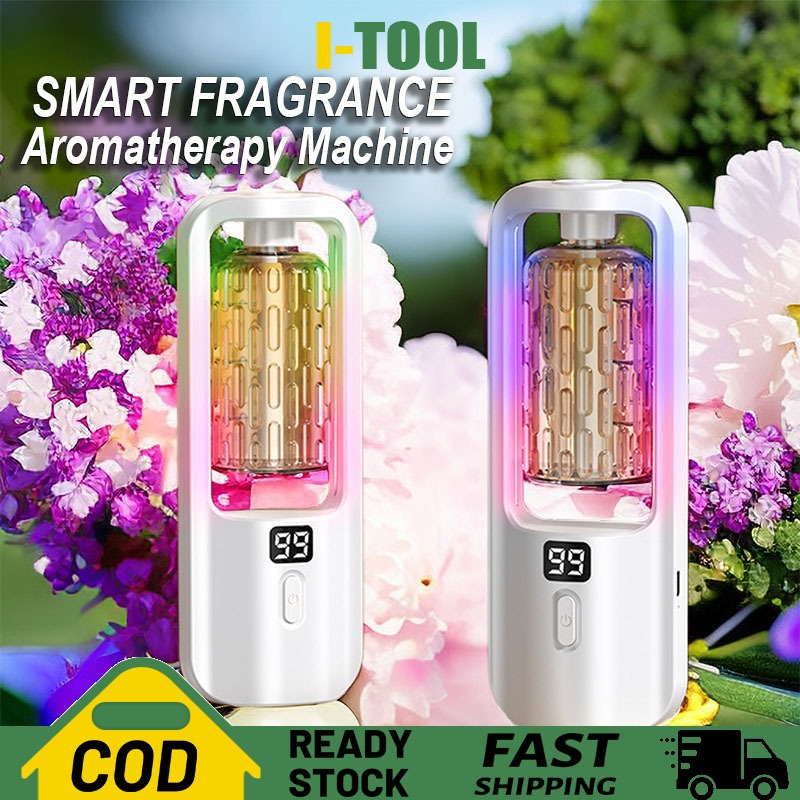 Fragrance Machine Automatic Aroma Diffuser Rechargeable Digital Display Air Humidifier with ...