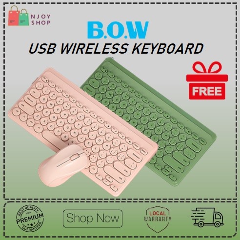 ORIGINAL B.O.W Keyboard＋Mouse/Mini Wireless Keyboard & Mouse PINK/GREEN ...