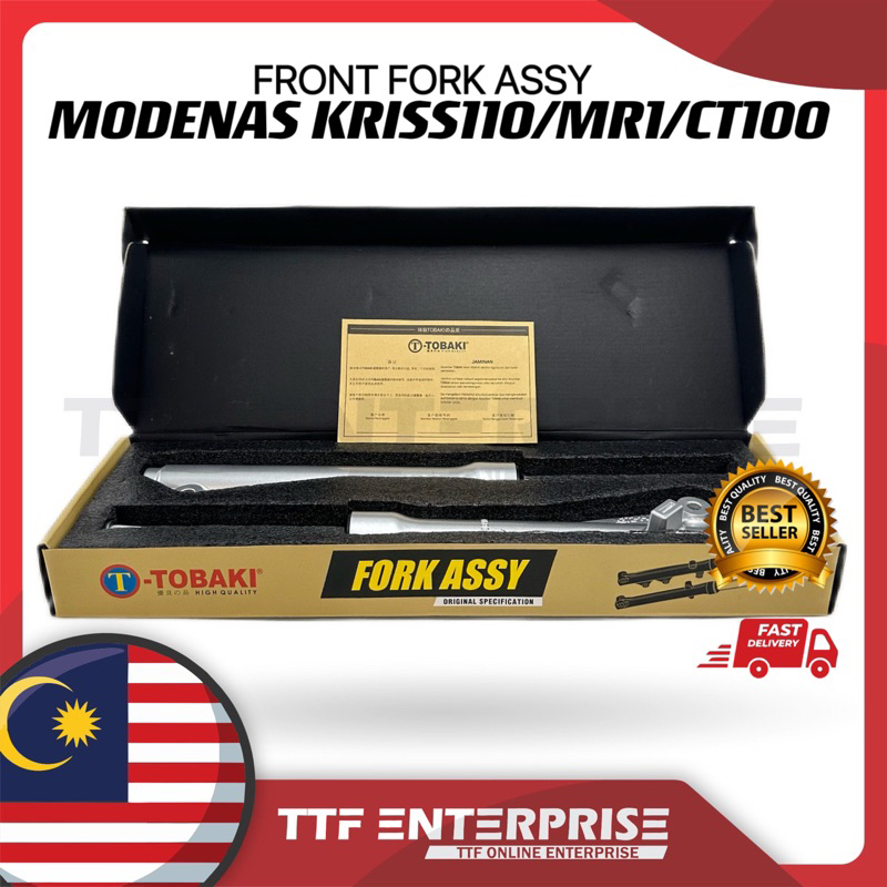MODENAS KRISS110 / MR1 /K100 / CT100 FRONT FORK ASSY ( TOBAKI ) 100% ...