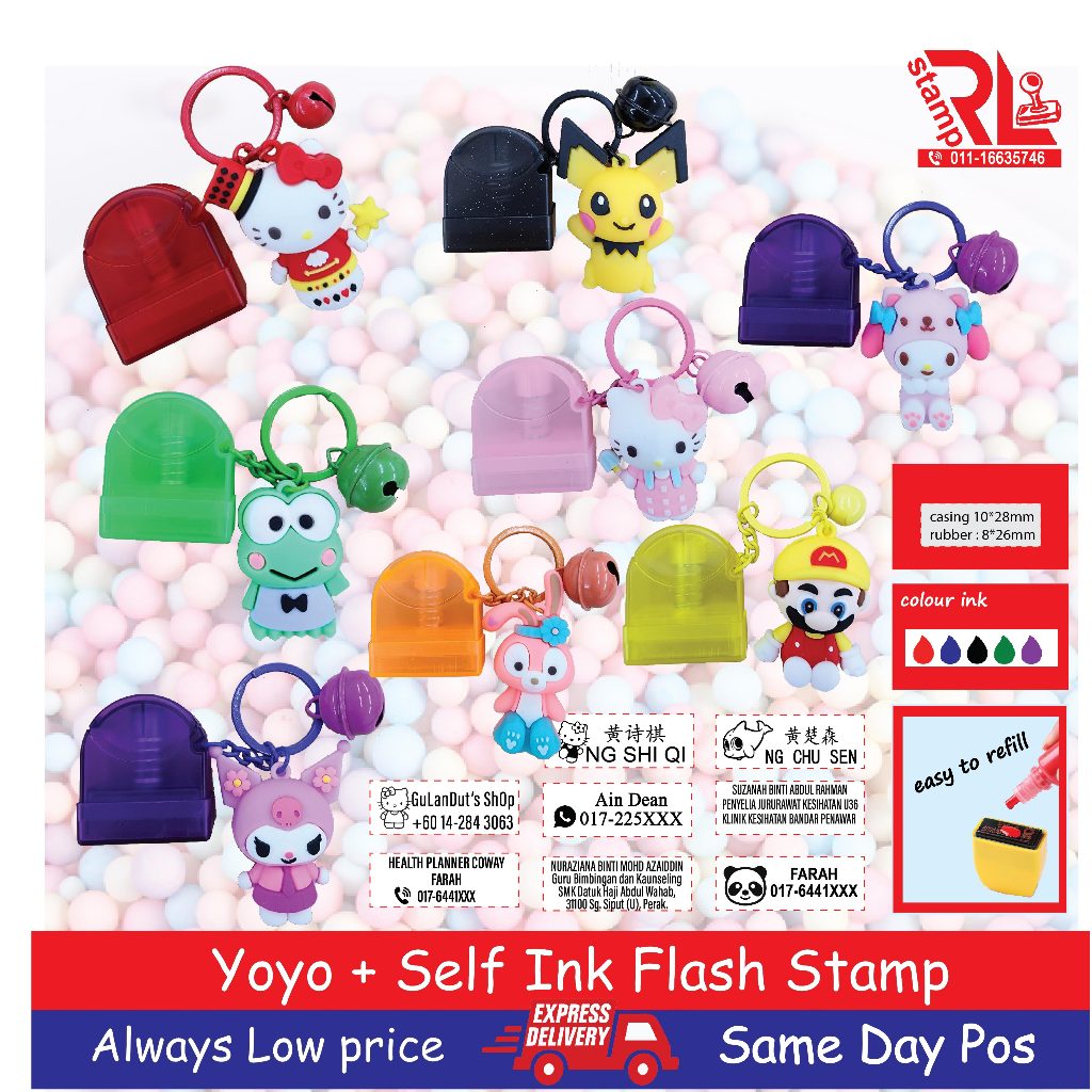 28KT Cop Nama, Jururawat Chop, Nurse Chop, Rubber Stamp, Flash Cop ...