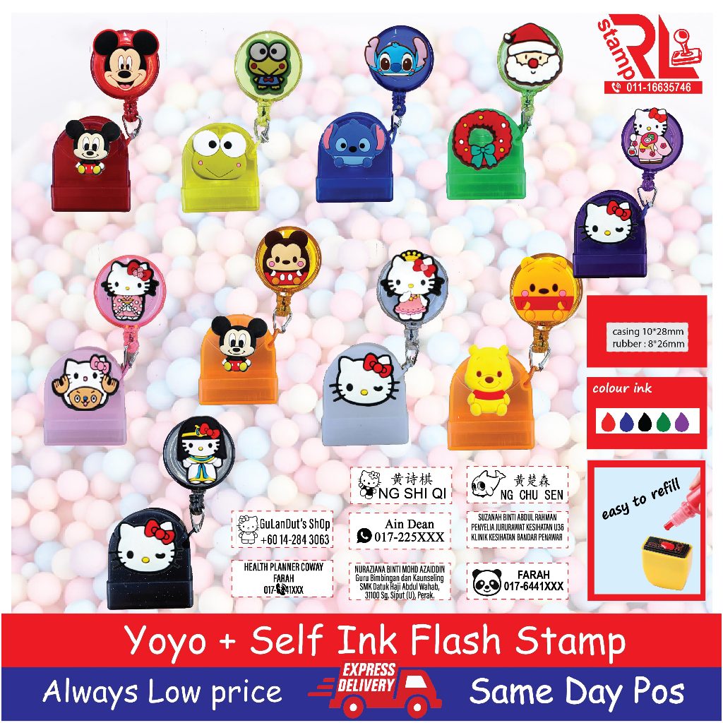 28YC 01-50 Cop Nama, Jururawat Chop, Nurse Chop, Rubber Stamp, Flash ...