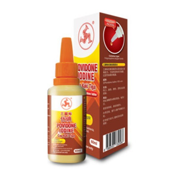Ubat luka Cap Kaki Tiga Povidone Iodine (30 / 60ml) | Shopee Malaysia