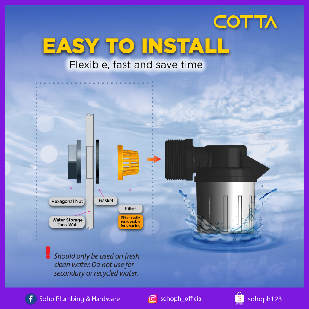 COTTA Vigor Valve Side Inlet Valve Float Water Tank Float Valve Water ...