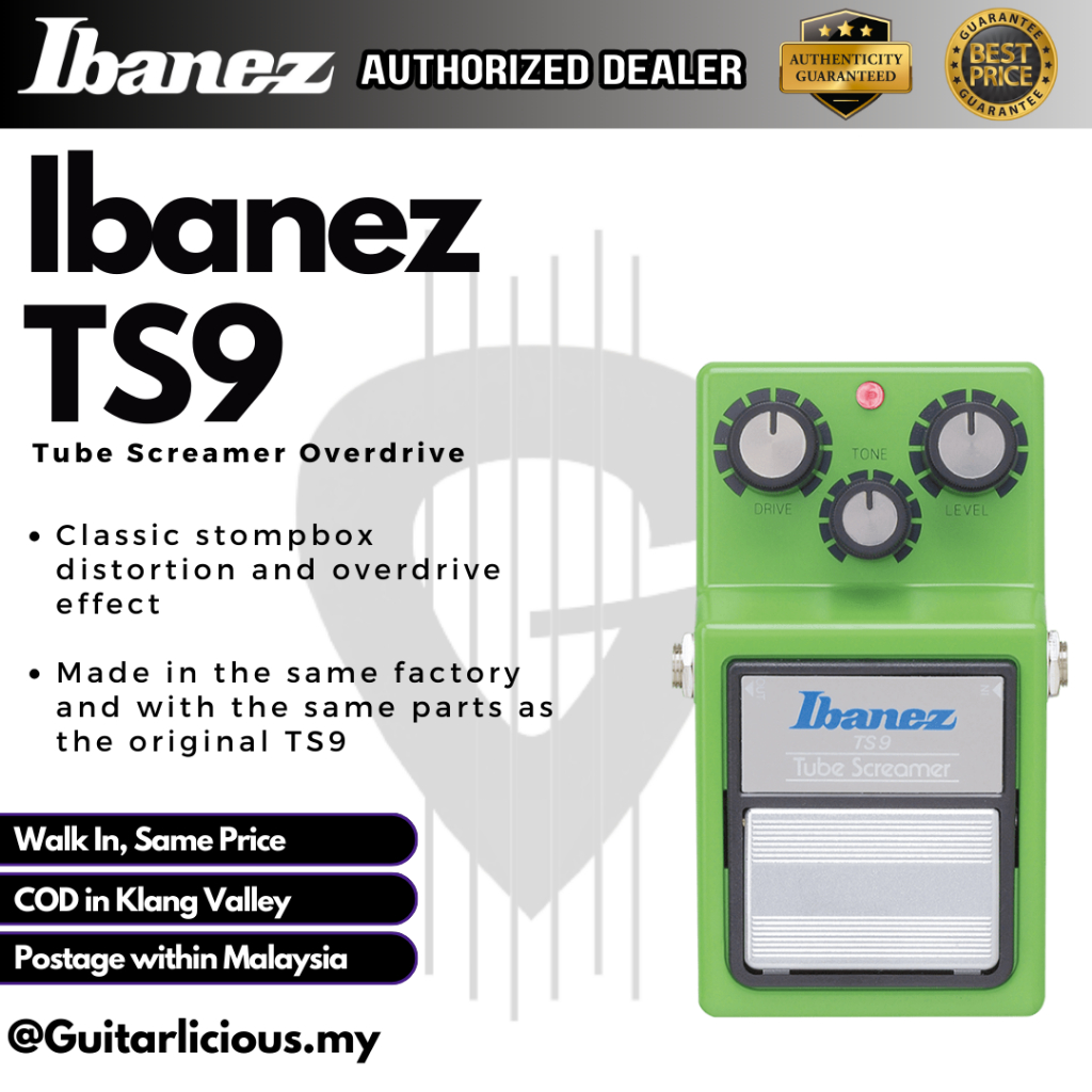 IBANEZ TS9 Tube Screamer Overdrive Effects Pedal ( TS-9 / TS 9 ...