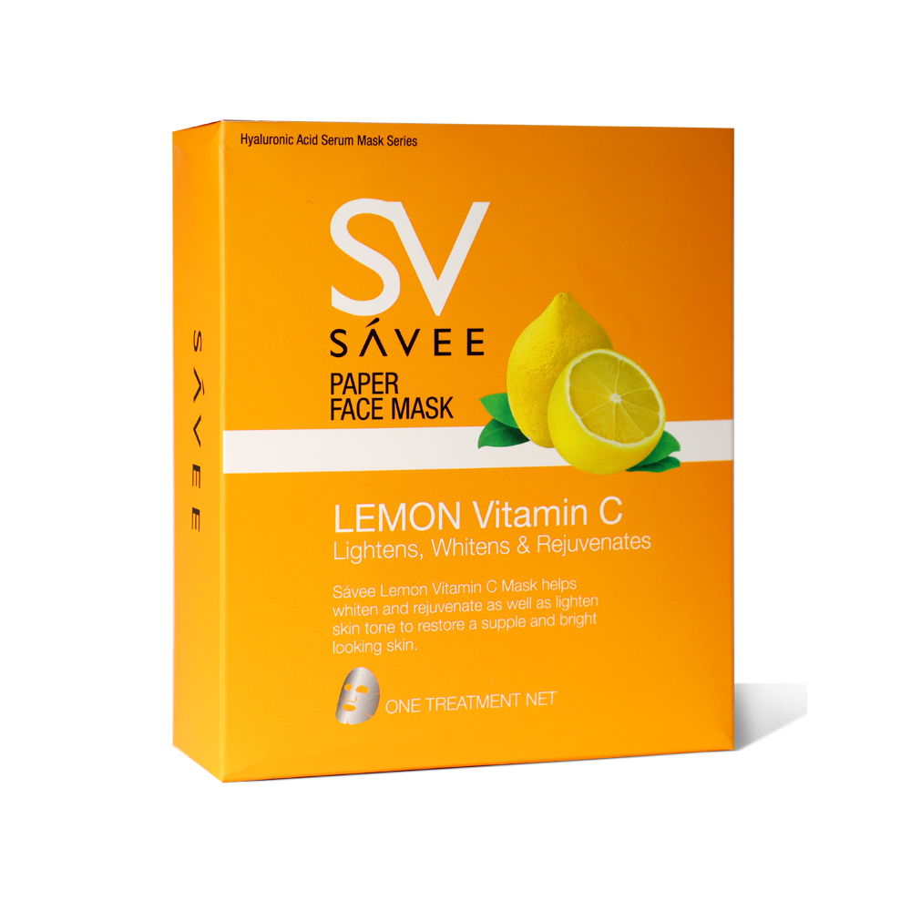 SAVEE PAPER FACE MASK LEMON VITAMIN C 360G (10PCS PACK) / SAVEE MASKER ...
