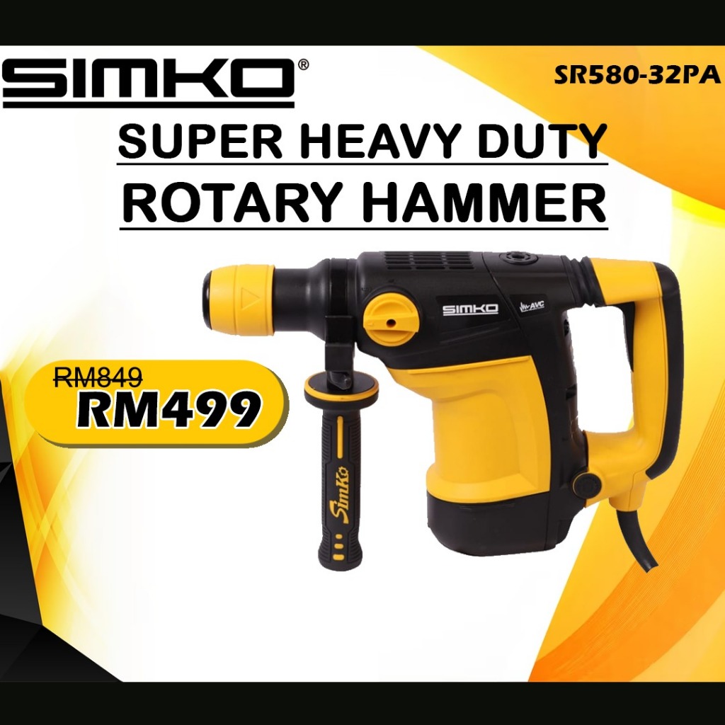 Simko SR580-32PA Auto Vibration Control Rotary Hammer - 6 Months ...