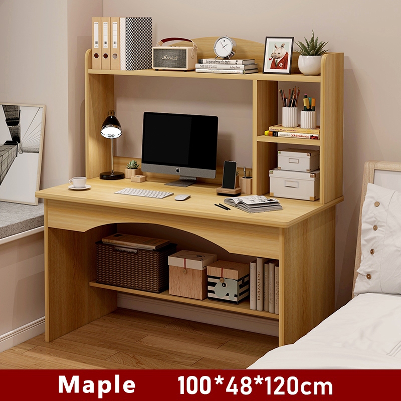 DO【NEW】Computer Study Table With Book Shelf Meja belajar Table With ...