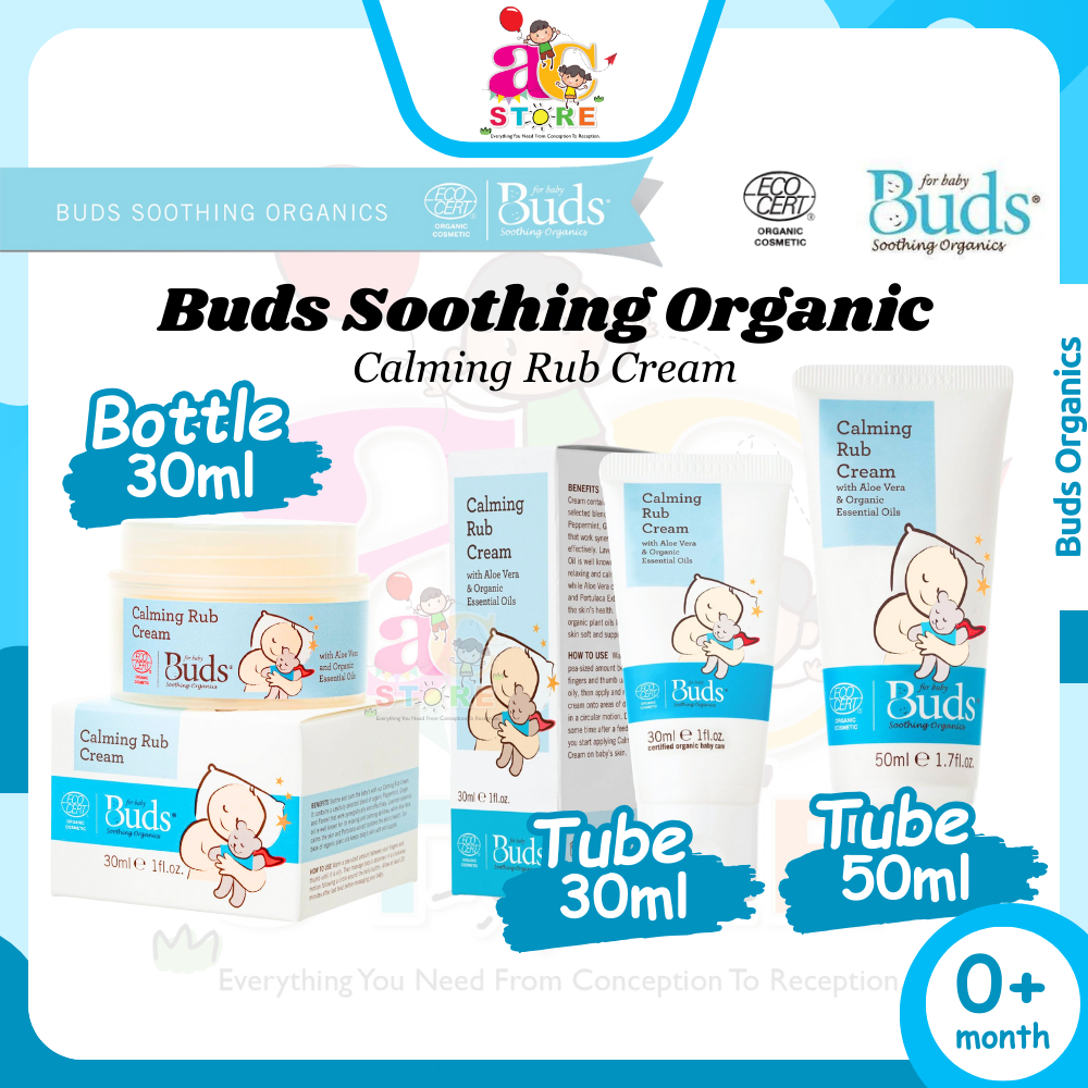 AC- Buds Soothing Organics Calming Rub Cream 30ml / 50ml (Tube) - Baby ...