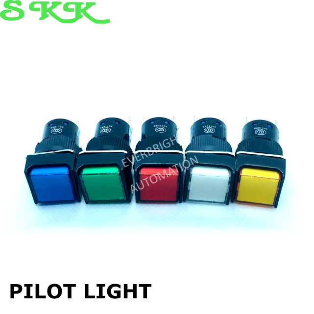 16mm LA16 24V LED Round Square Rectangular Pilot Light Pilot Lamp ...