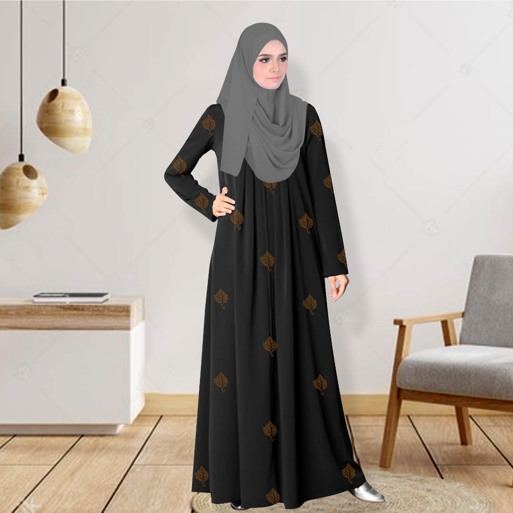 Abaya Muslimah Fashion Jubah Elegant Plain Dress Simple Loose Maxi ...