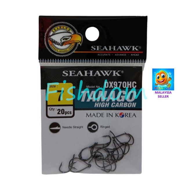 FISHDOM SEAHAWK DX970HC TANAGO HIGH CARBON HOOK / MATA KAIL PANCING ...