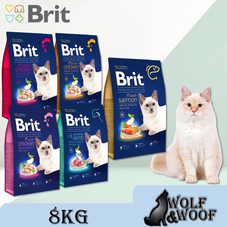 Brit Premium Cat Food 8kg (Chicken, Sensitive Lamb, Kitten, Salmon ...