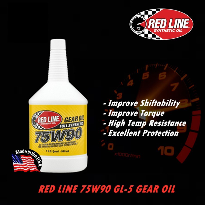 GENUINE REDLINE 75W90 946ml GL-5 MANUAL TRANSMISSION GEAR OIL | Shopee ...