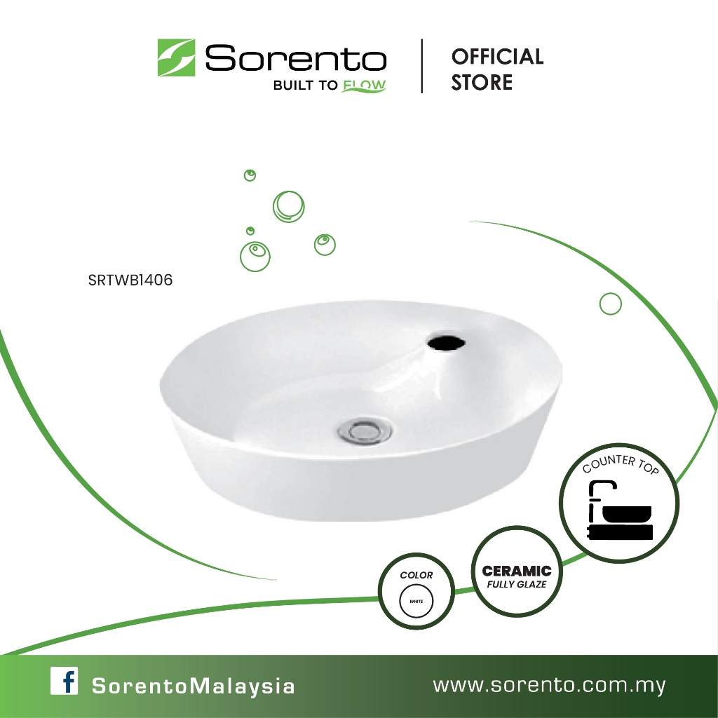 SORENTO Counter Top Basin Ceramic Material wash basin /basin tandas ...