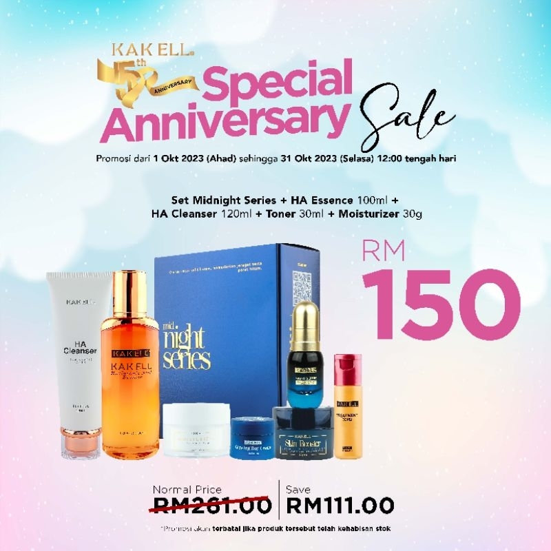 (📌 CLAIM VOUCHER🎁) KAK ELL SET MIDNIGHT SERIES LENGKAP PROMO | Shopee ...